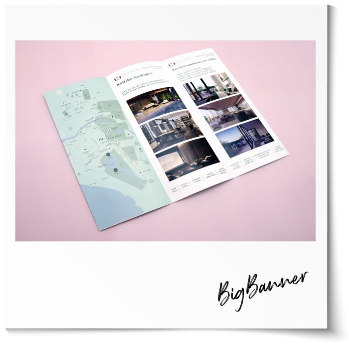 6pp DL Folded Brochures Roll Fold - Big Banner Australia