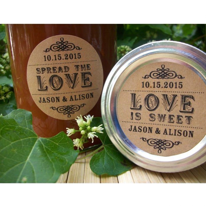 Custom Personalised Full Colour Kraft Brown Sticker Label Printing