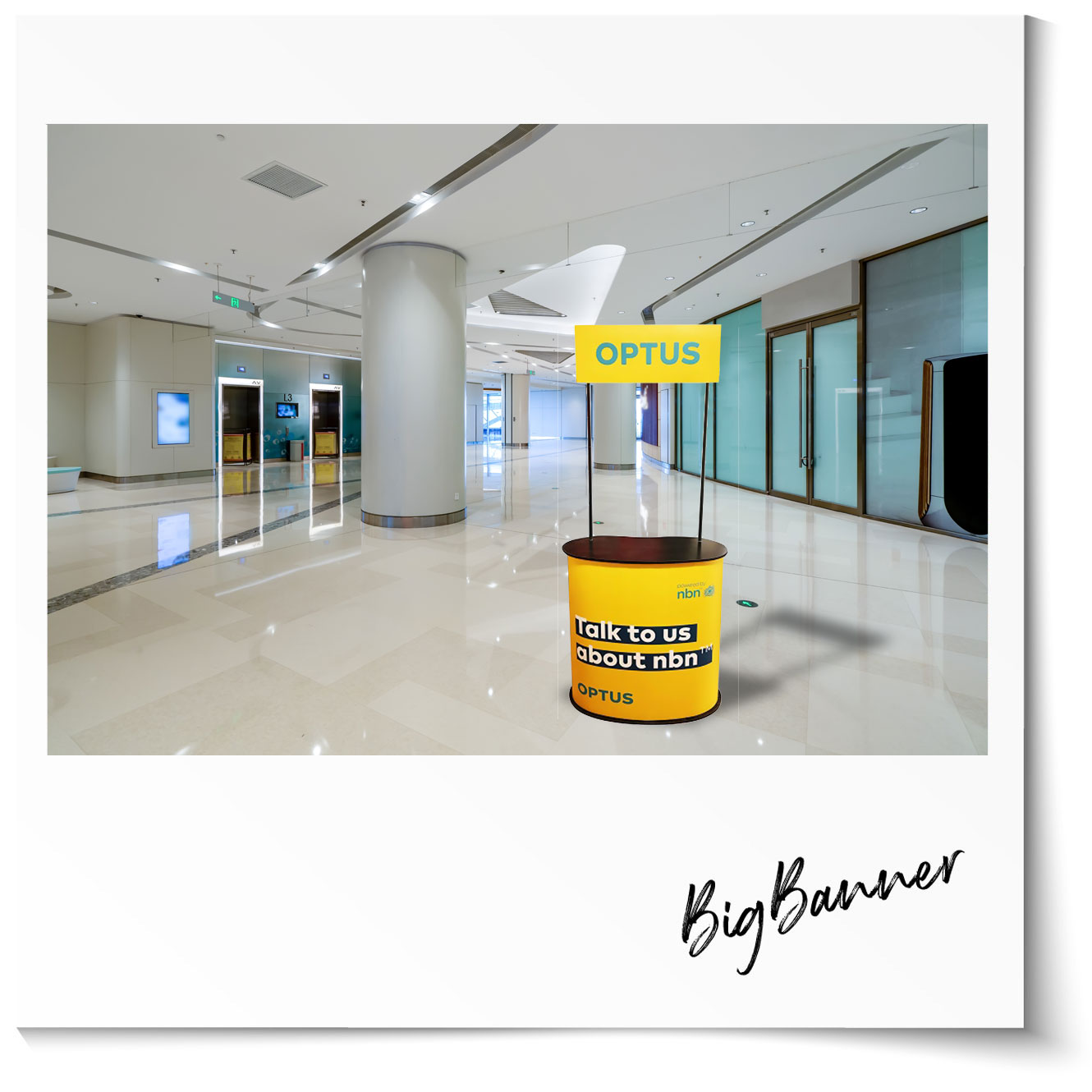 Promotional Table EZY Set-up with Header - Big Banner Australia