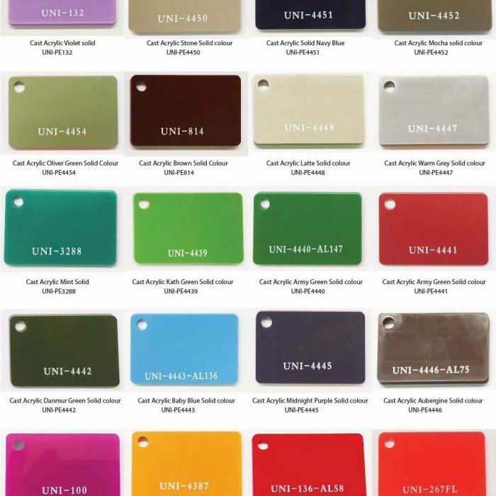 3mm CAST Colour Acrylic Sheet | Perspex Panel UV Acrylic | Plastic ...