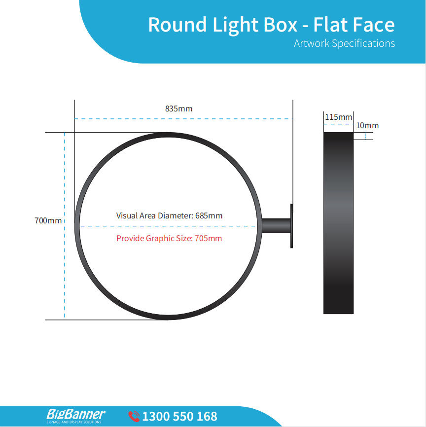Double Sided Aluminum Blade Sign | Single Post