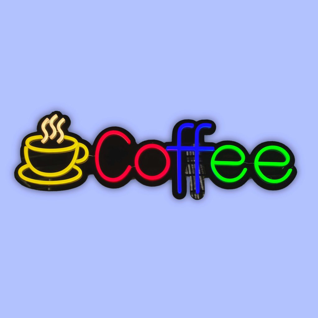 Extra Large Coffee Rubber Flex LED Neon Sign - Big Banner Australia